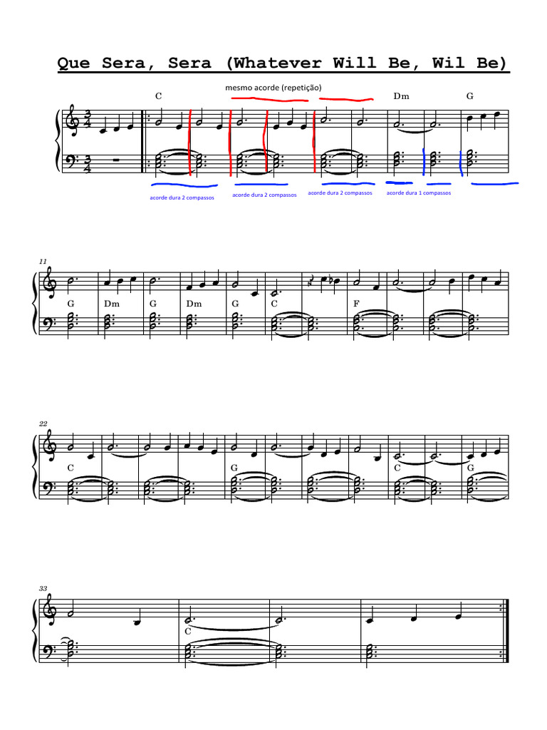 Que Sera, Sera: Chord Progression Guide | PDF