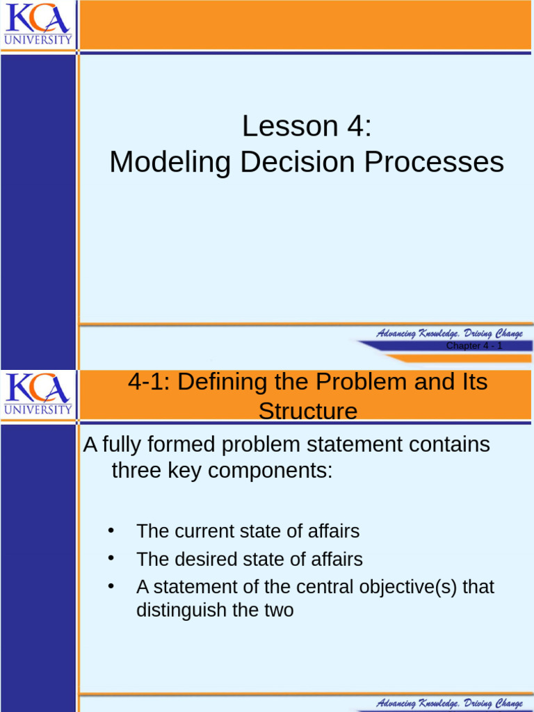 DECISION SUPPORT SYSTEMS LESSON 4 - modelling decision processes | PDF | Conceptual Model ...