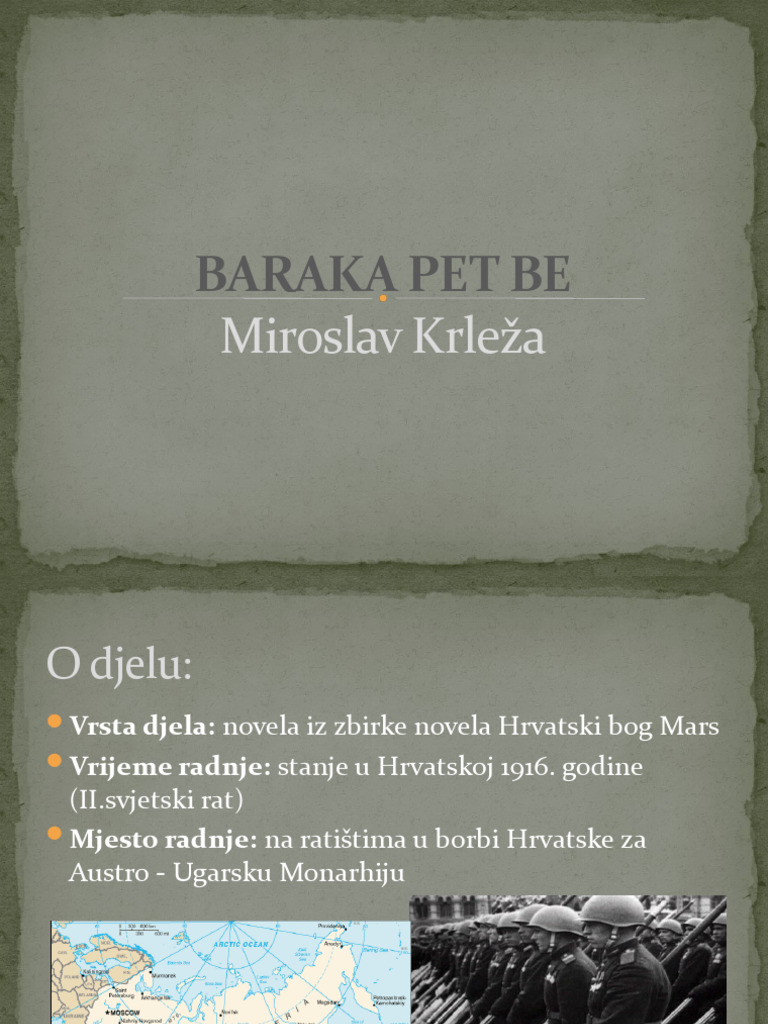 Baraka Pet Be Miroslav Krleza | PDF