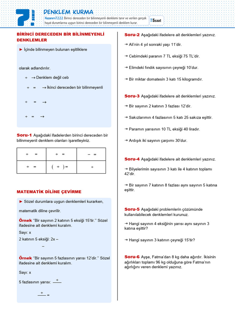 2-denklem-kurma | PDF