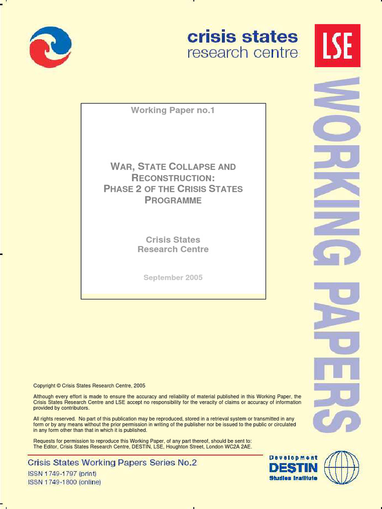 War State Collapse and Reconstruction | PDF | Institution | State (Polity)