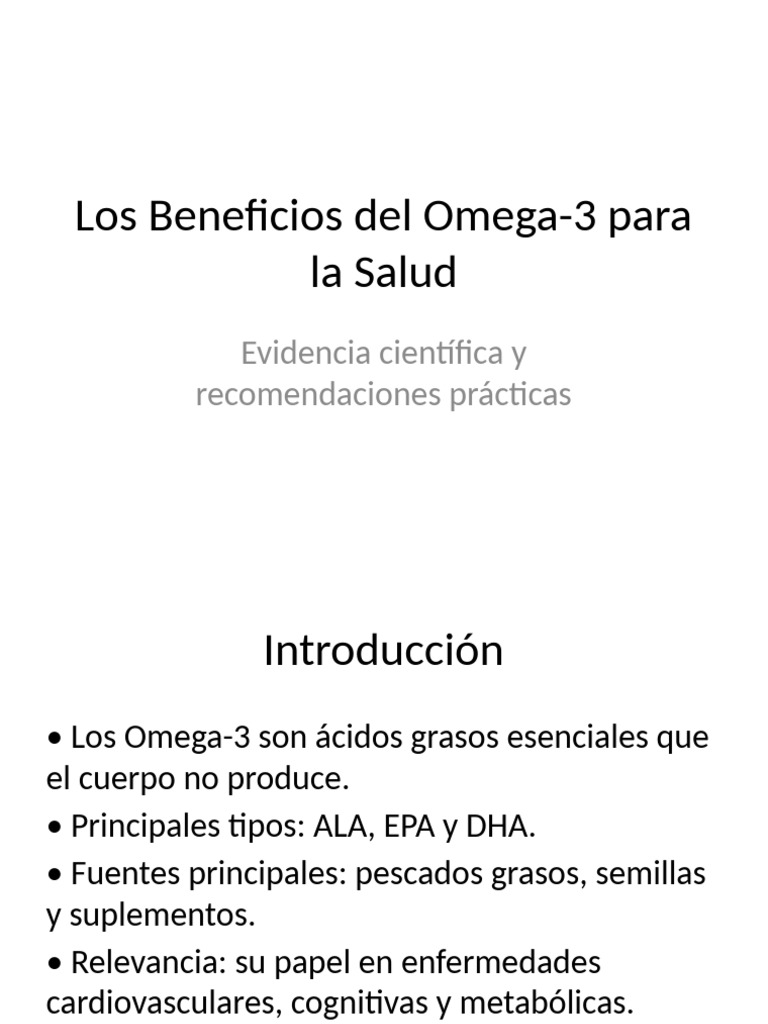 Beneficios Omega 3 | PDF