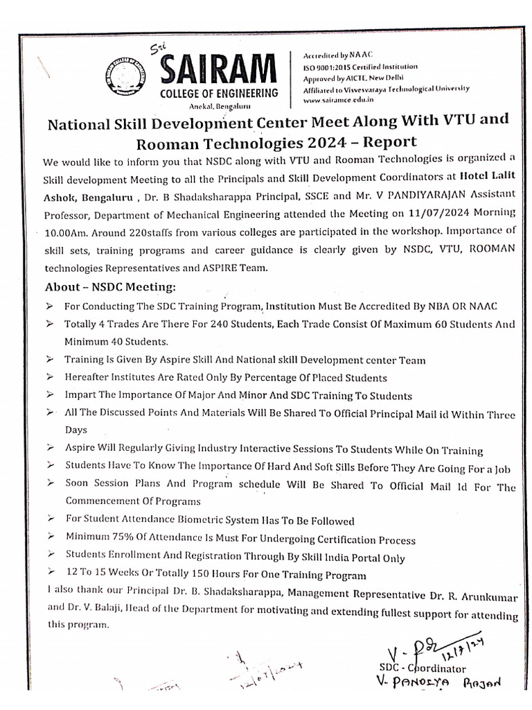 NSDC Meet 2024 | PDF