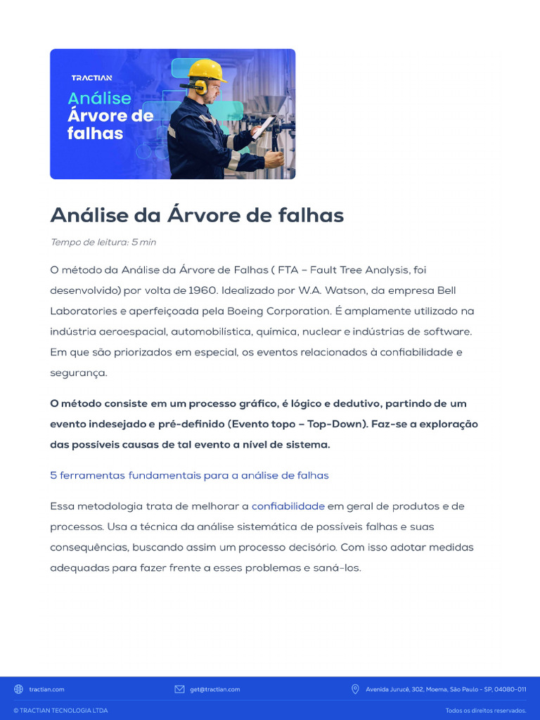 Análise da Árvore de falhas | PDF