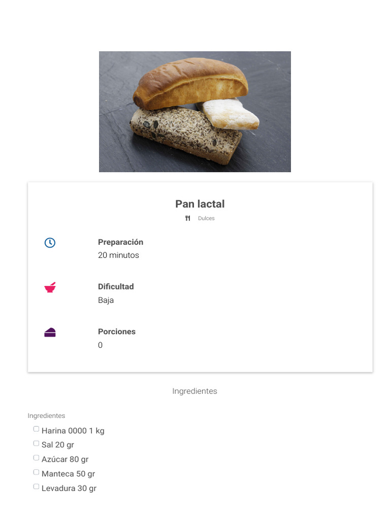 Pan Lactal | PDF