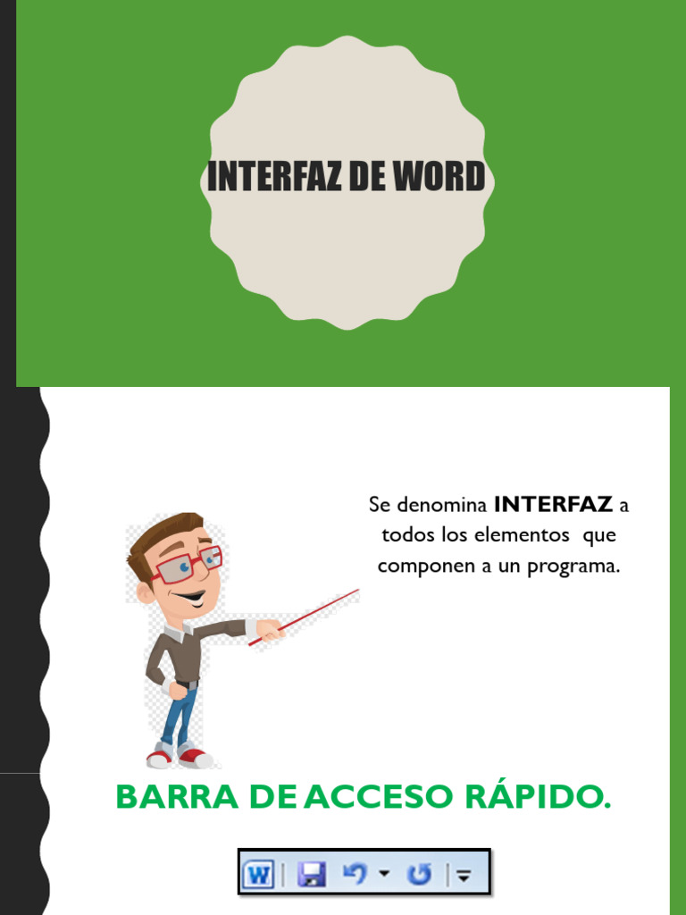 Elementos Clave de la Interfaz de Word | PDF | Ventana (informática ...