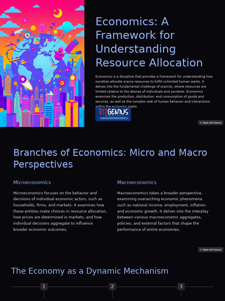 Economics-A-Framework-for-Understanding-Resource-Allocation | PDF | Economics | Macroeconomics