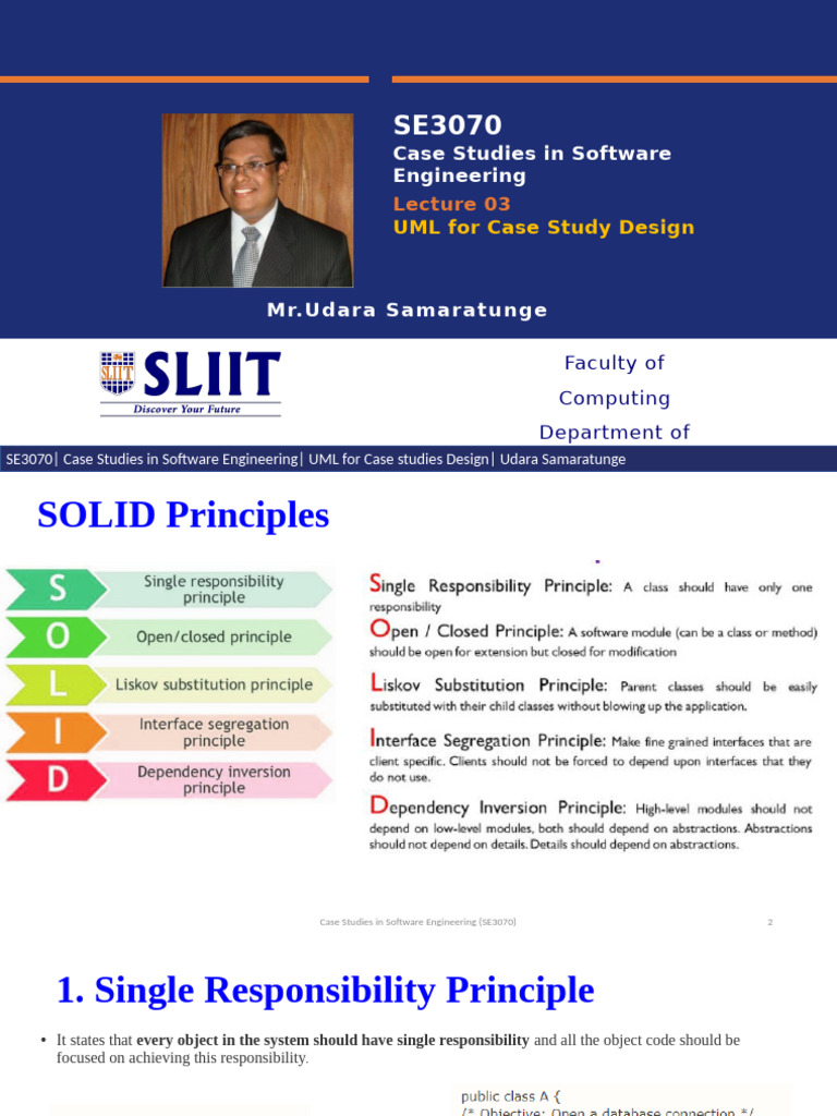 2024 S2 SE3070 Lecture 03 UML for Case Study Design | PDF | Interface (Computing) | Use Case