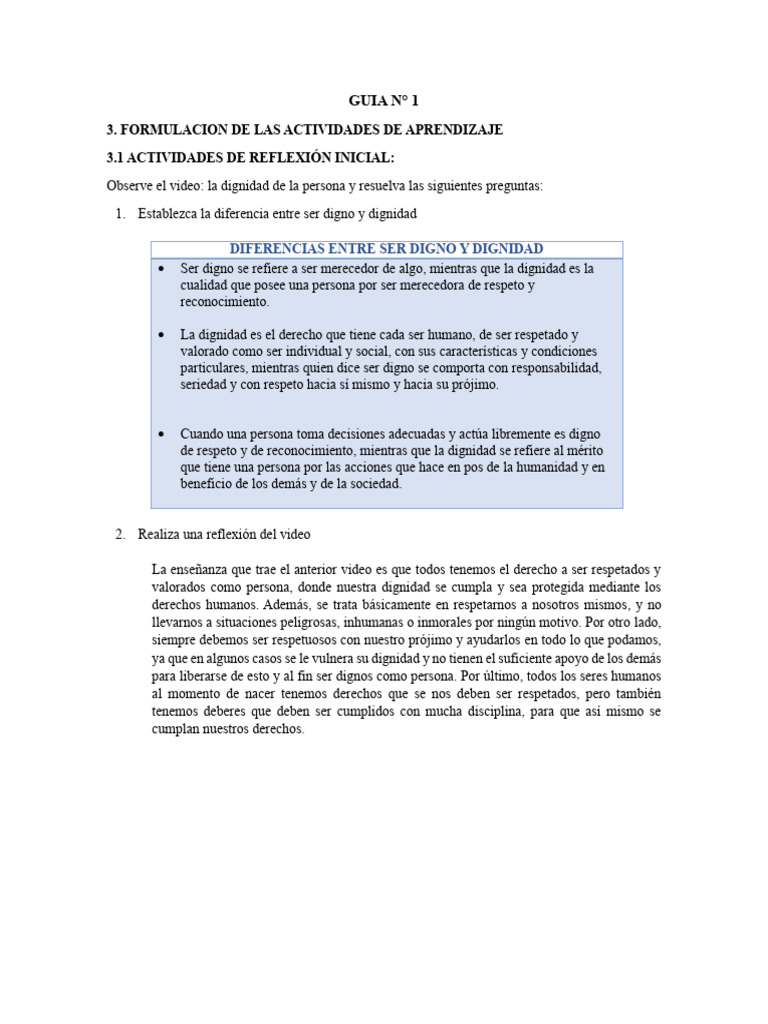Guía 1.reflexión Inicial | PDF
