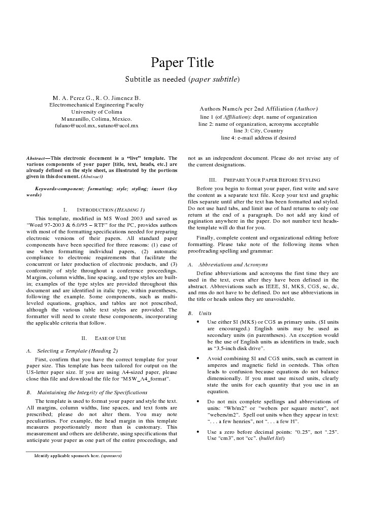 IEEE Technical Paper Template | PDF | Bracket | Latin Alphabet