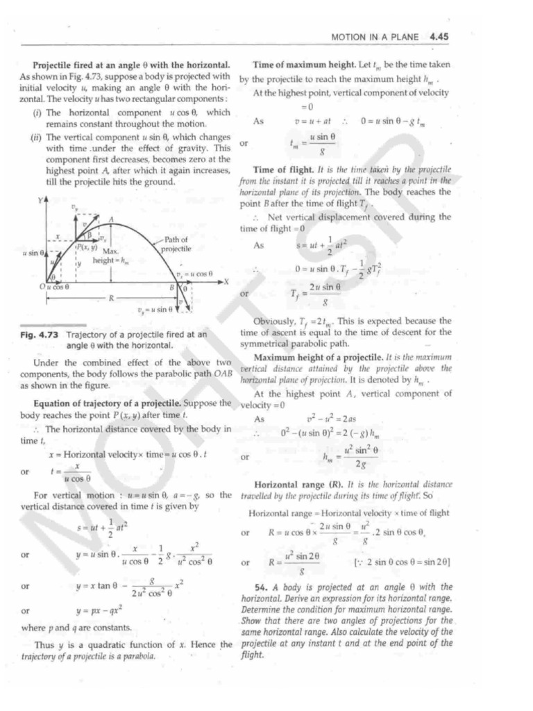 projectile motion | PDF