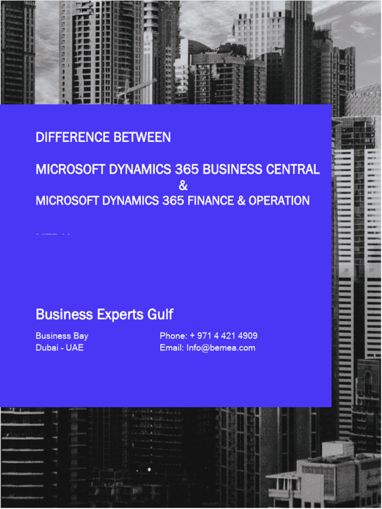 D365 Business Central vs Finance & Operations | PDF | Business | Payments