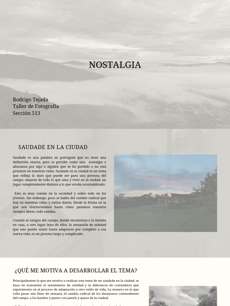 Nostalgia PDF | PDF | Migración humana | Las emociones