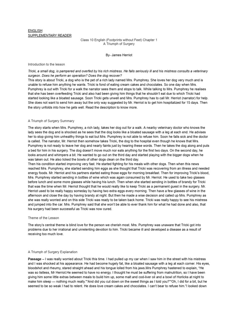 ENGLISH All Chapters Supplementary Readers | PDF