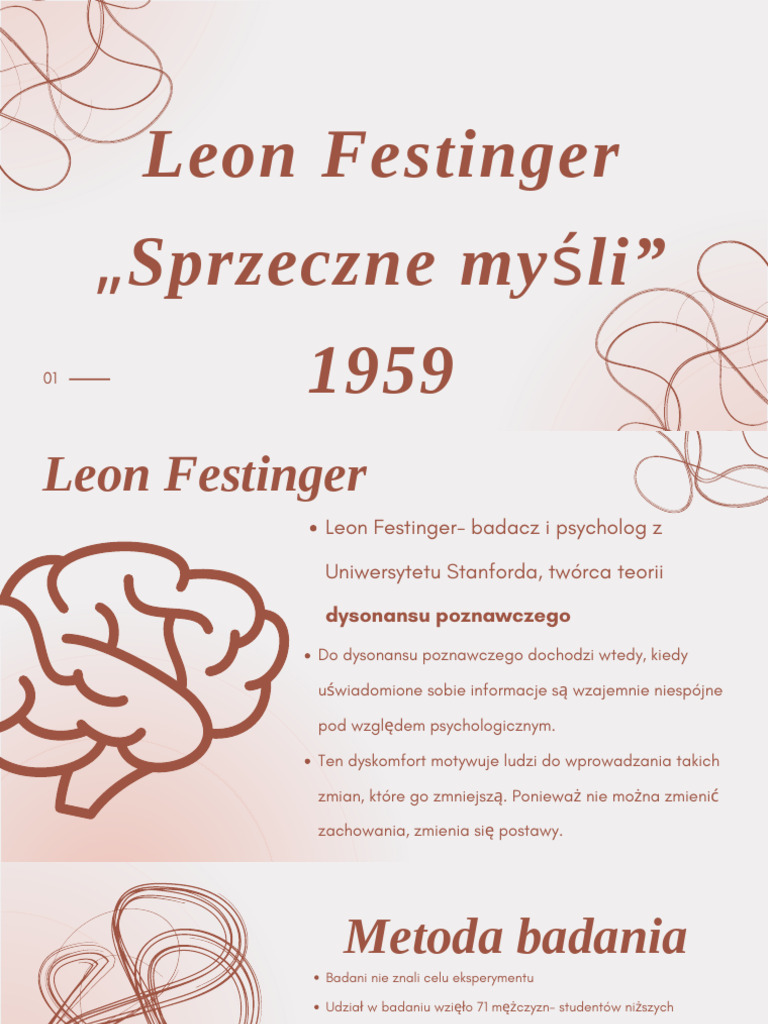 Leon Festinger „Sprzeczne myśli” | PDF