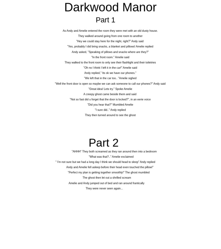 Darkwood Manor | PDF