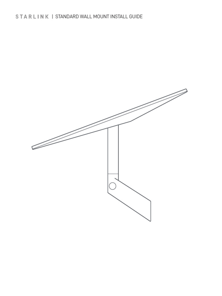 Starlink Wall Mount Installation Guide | PDF | Drill | Screw