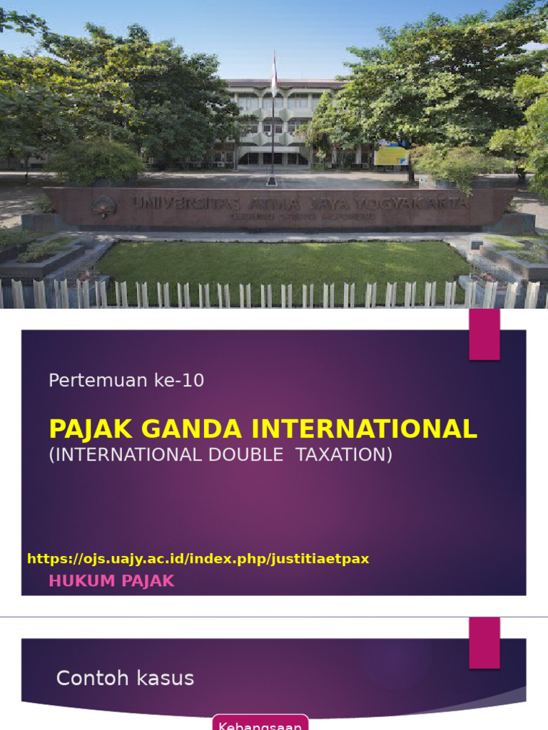11 PAJAK GANDA INTERNATIONAL-INTERNATIONAL DOUBLE TAXATION VOICE (Autosaved) | PDF