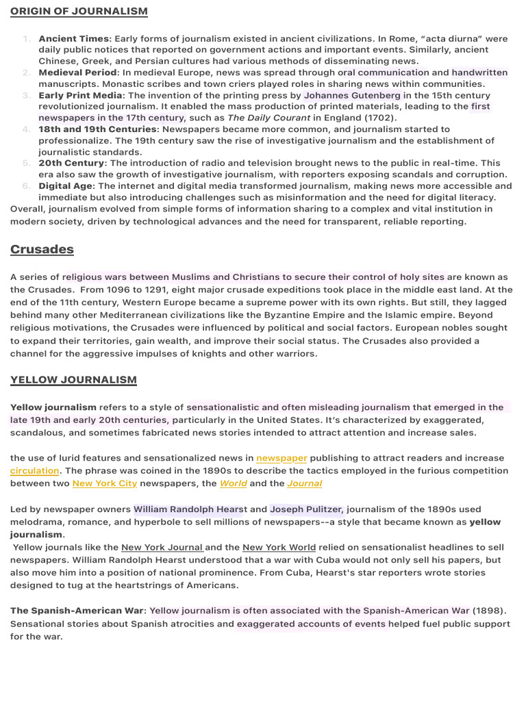 Origin of Journalism | PDF | Journalism | Guild