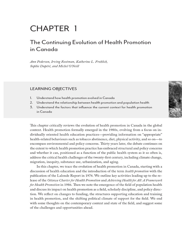 Evolution of Health Promotion in Canada | PDF | Health Promotion | Canada