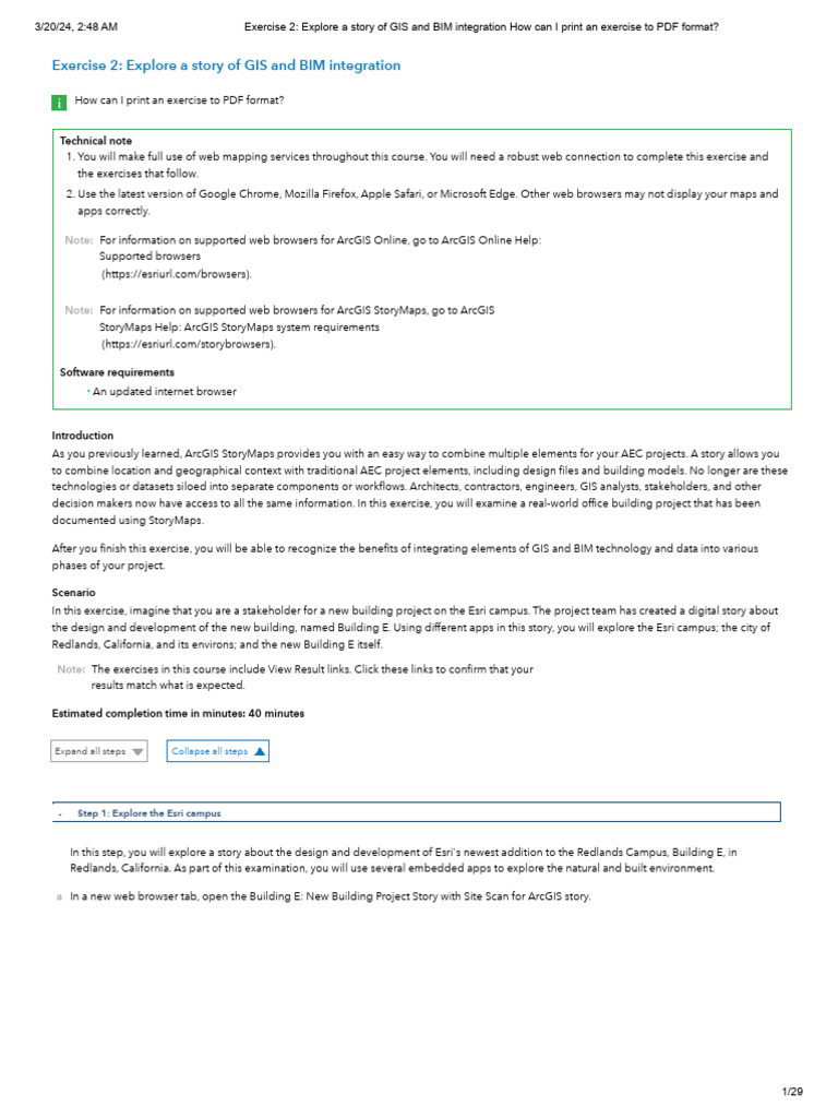 Section 1 - Ex 2 | PDF | Arc Gis | Esri
