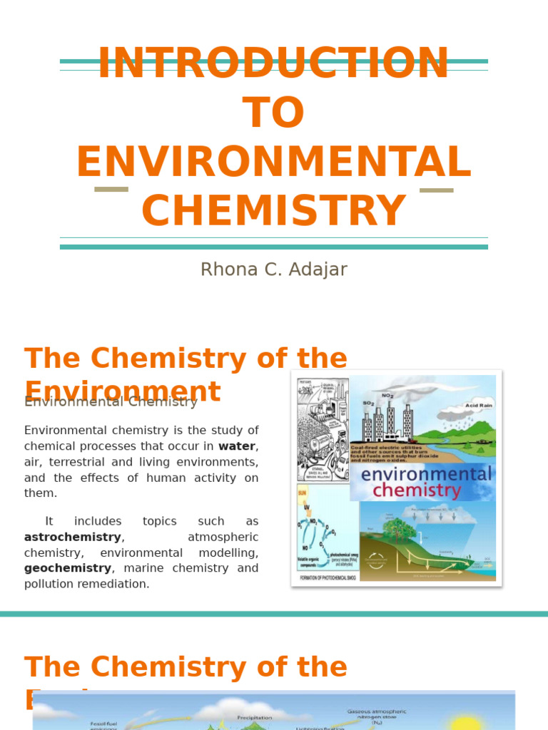 Intro to Envi Chem | PDF | Climate Change | Biodiversity