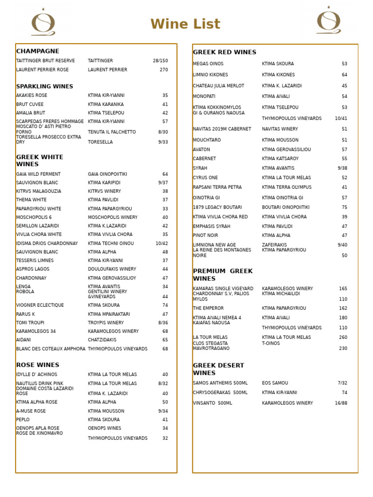 WINE LIST | PDF | Alcoholic Drinks | Wine