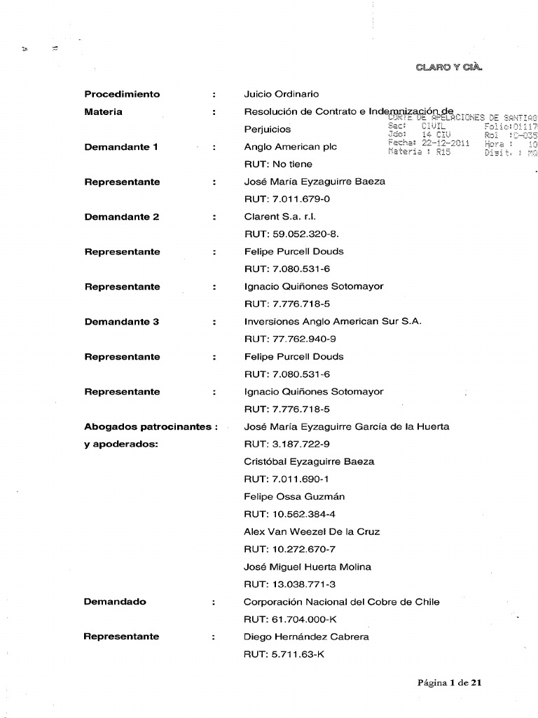 Demanda Resolución Versión Definitiva | PDF
