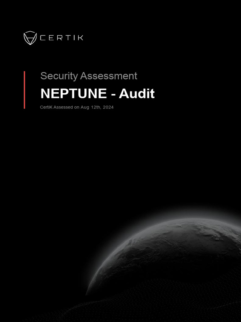 Neptune Network Audit Report | PDF | Risk | Scope (Computer Science)