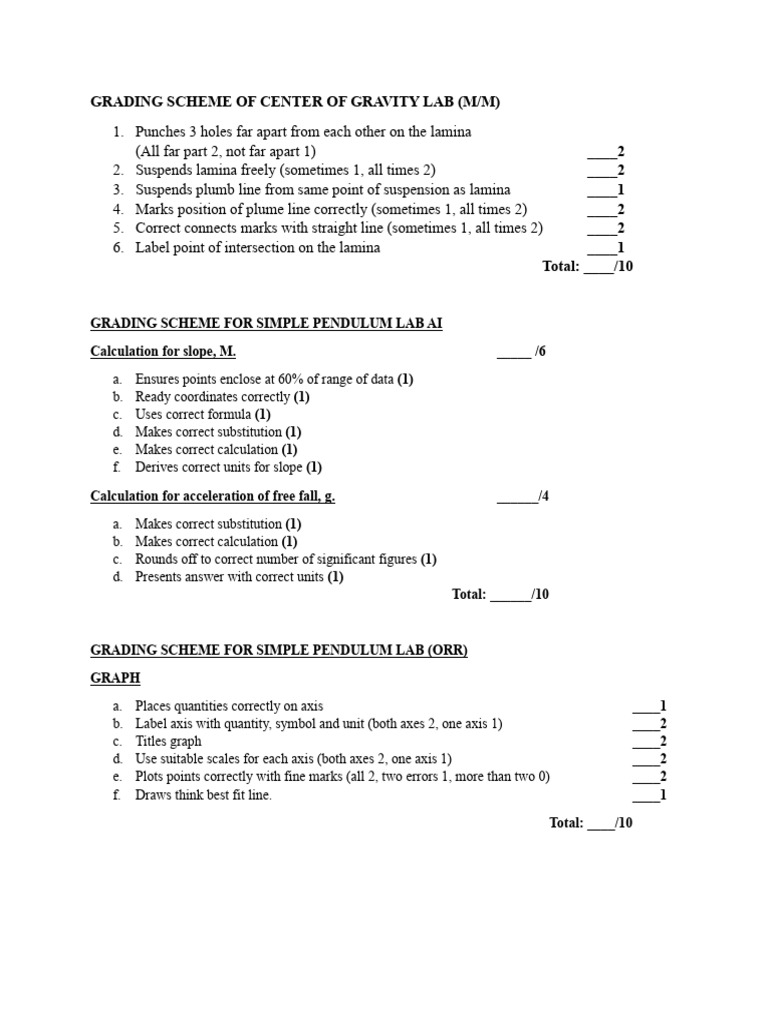 Grading Criteria For Labs 1 | PDF | Cartesian Coordinate System ...