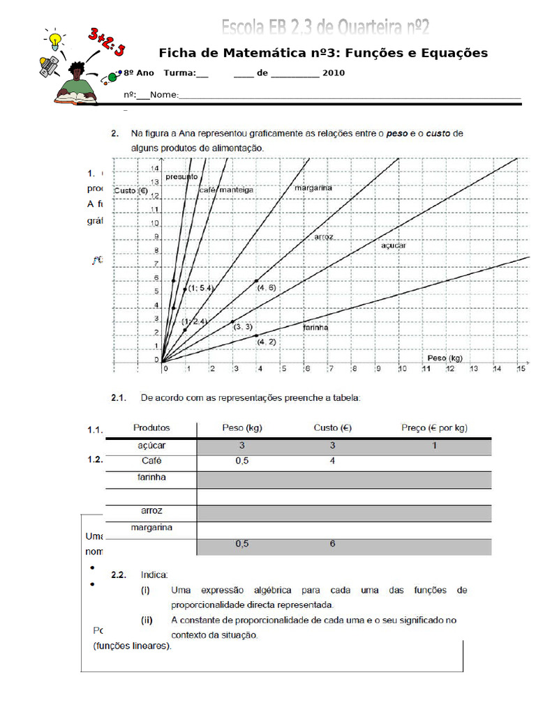 ficha3-funcoes-lineares | PDF