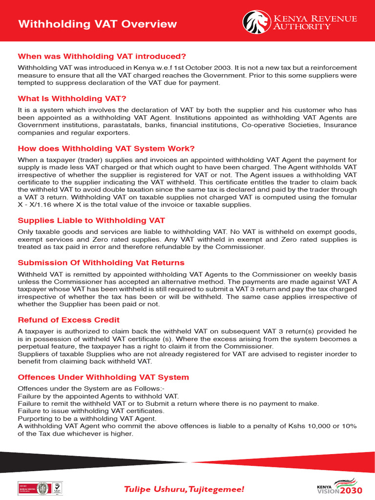 Withholding VAT Overview | PDF | Value Added Tax | Taxes