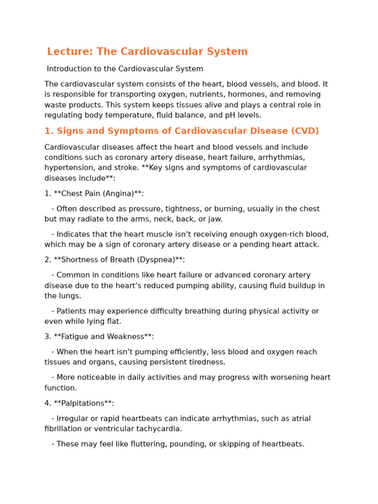 CVS ppt | PDF | Heart | Coronary Artery Disease