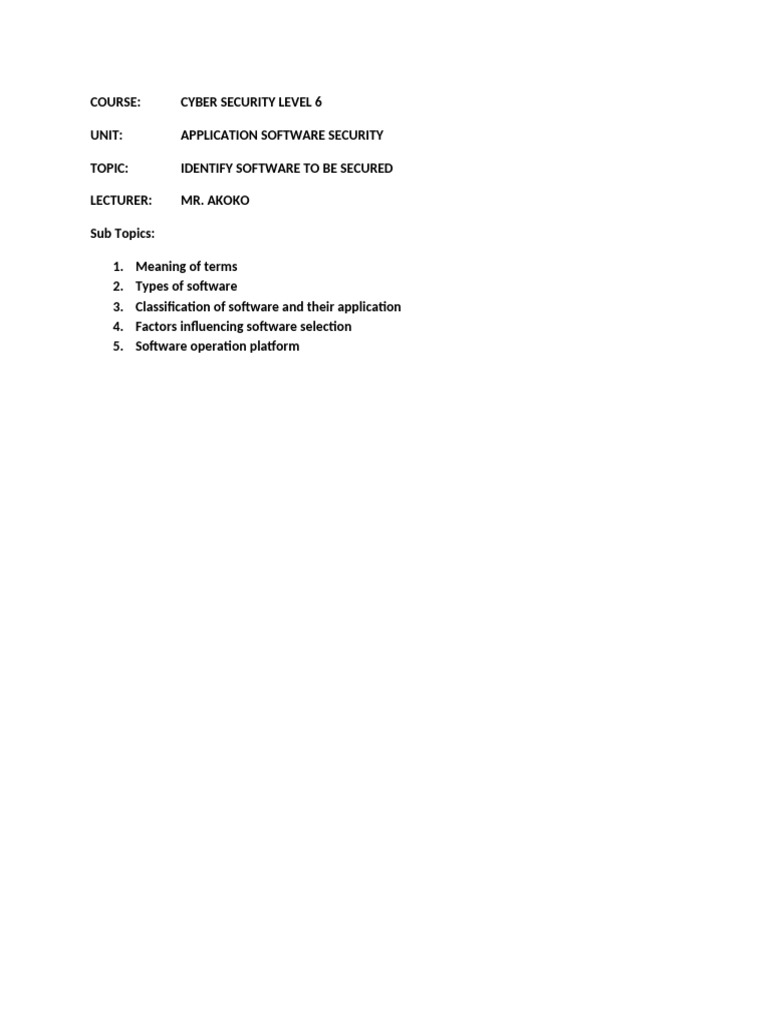 Securing Application Software Essentials | PDF | Operating System | Apple Inc.