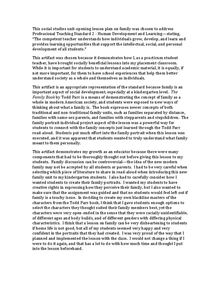 Family Lesson Reflection | Download Free PDF | Stepfamily | Teachers