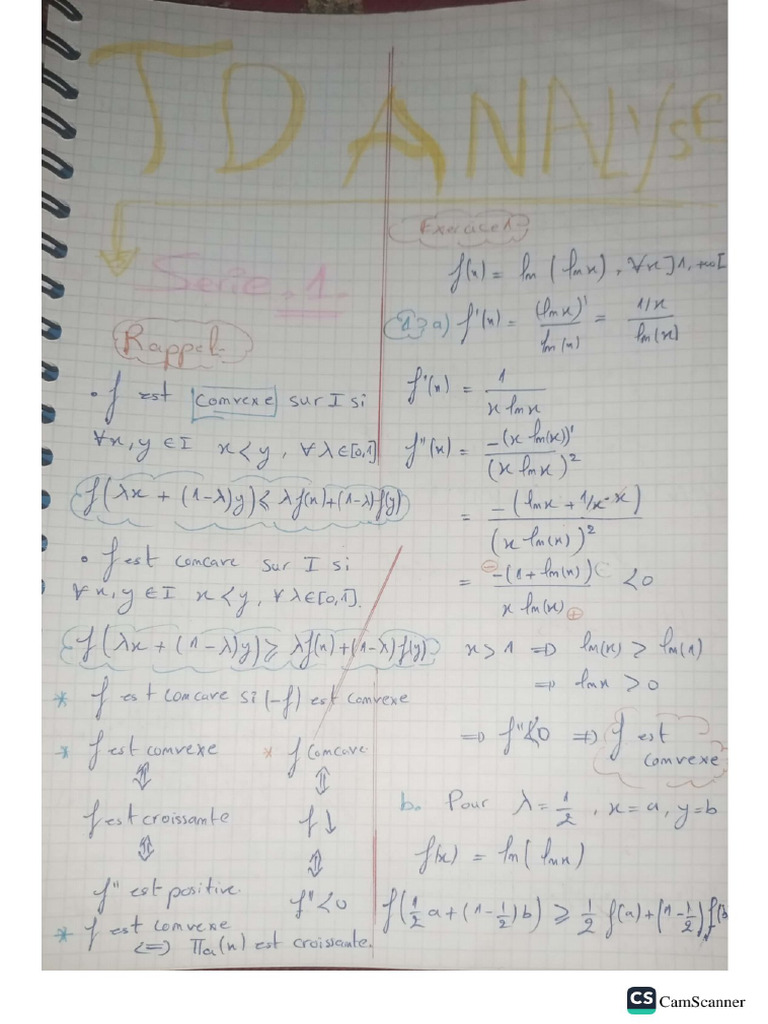 Corrigé TD 1,2,3 ANALYSE. | PDF