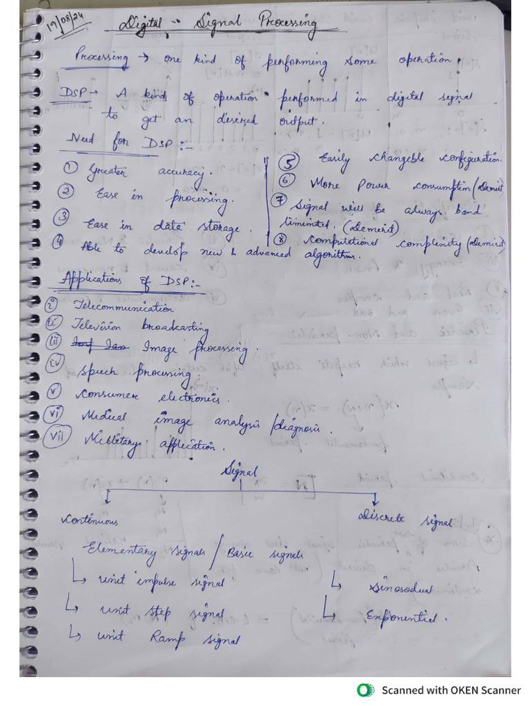 DSP Notes 02-09-24 | PDF