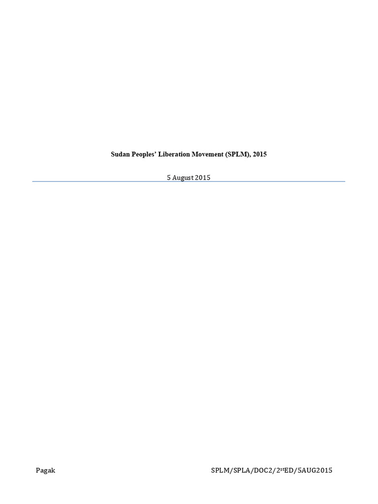 SPLM Constitution 2015 | PDF | Oath Of Office | Quorum