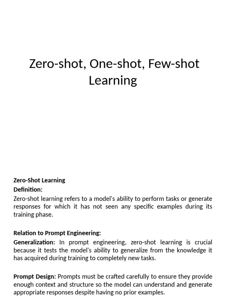 ZeroShot OneShotLearningComparative Analysis Prompt Engineering | PDF | Learning | Engineering