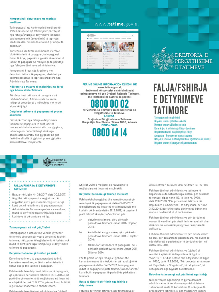 Falja Fshirja e Detyrimeve Tatimore | PDF