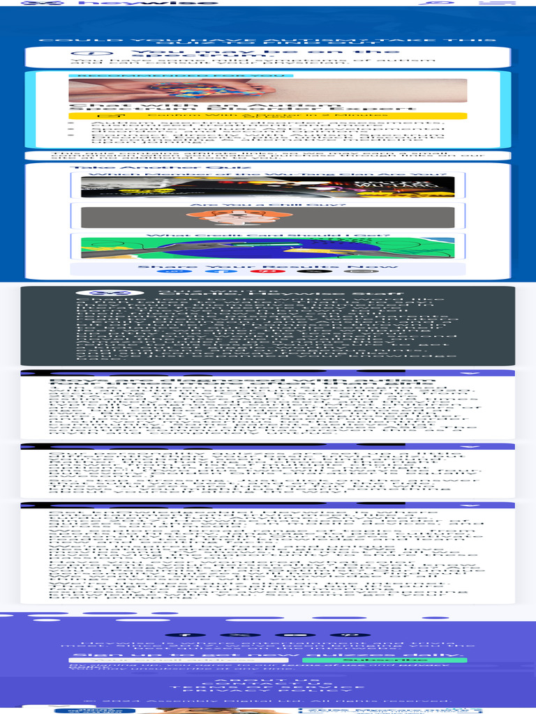 Discover Your Autism Quotient With Our Self-Assessment Quiz - Heywise ...