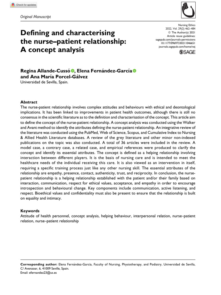Defining & Characterics NC 2021 | PDF | Nursing | Empathy