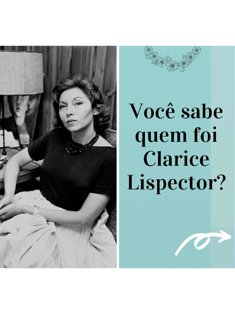 voce sabe quem foi clarice lispector | PDF