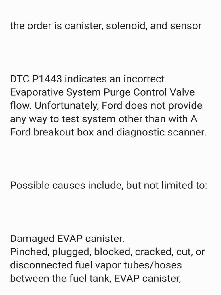 Evap Procedure Test | PDF