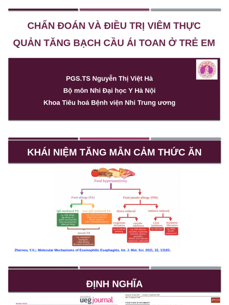 Viêm Thực Quản Tăng Bạch Cầu Ái Toan (EoE) (PGS Hà) 10-2024 | PDF