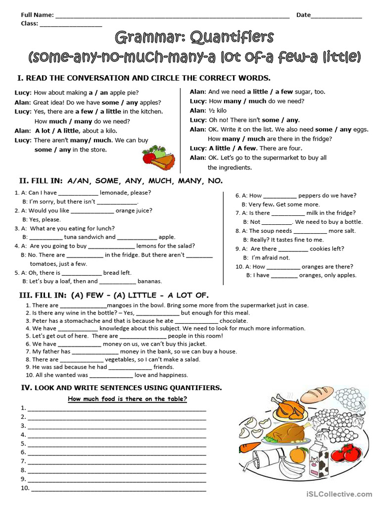 Quantifiers 1 Pdf Salad Western Cuisine