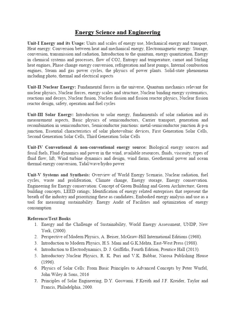Energy Science & Engineering Quantum | PDF | Electricity Generation ...