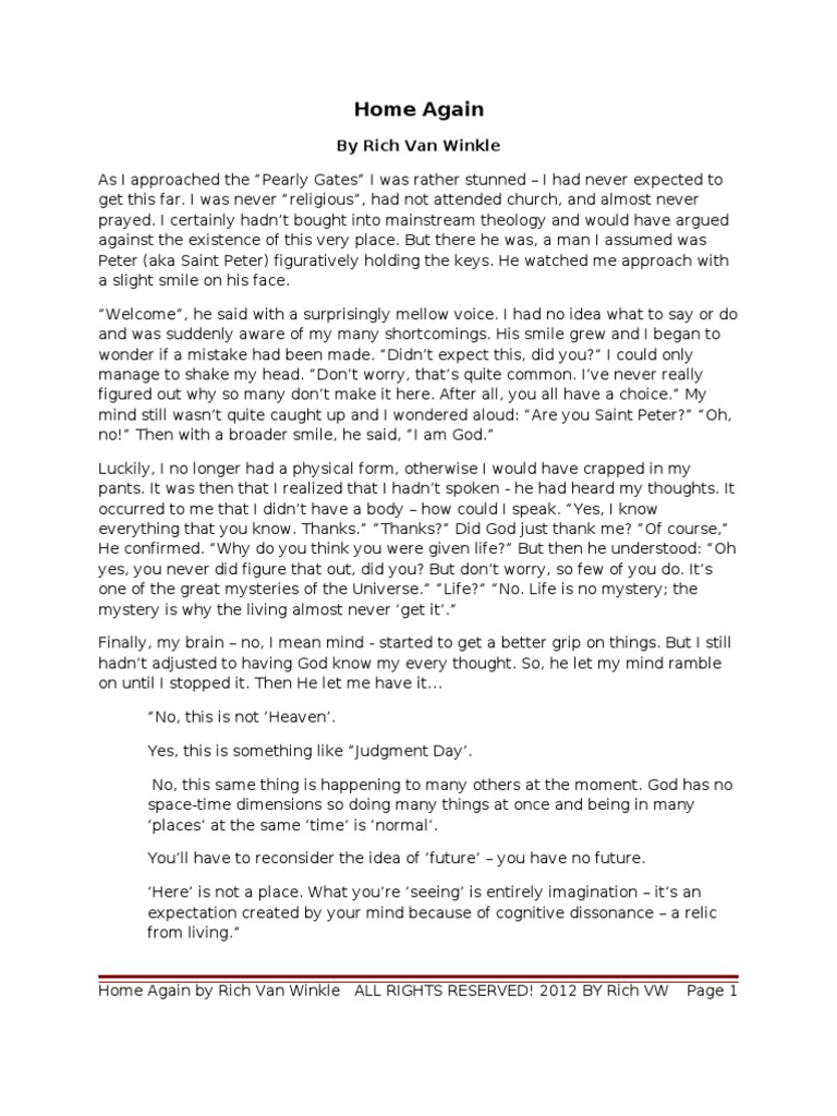 Home Again | PDF | God | Truth
