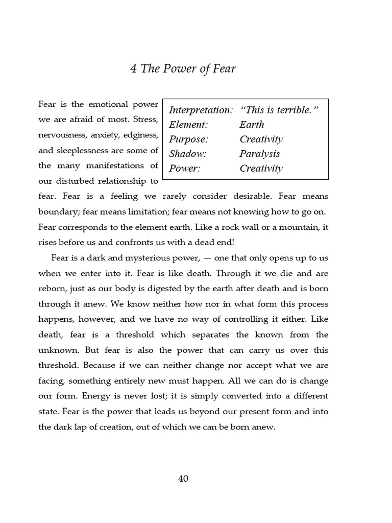 The-Power-of-Fear | PDF | Fear | Feeling