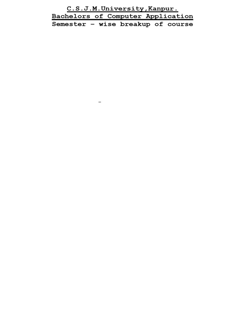 Bca Syllabus Final Csjm University Pdf Databases Computer Programming 